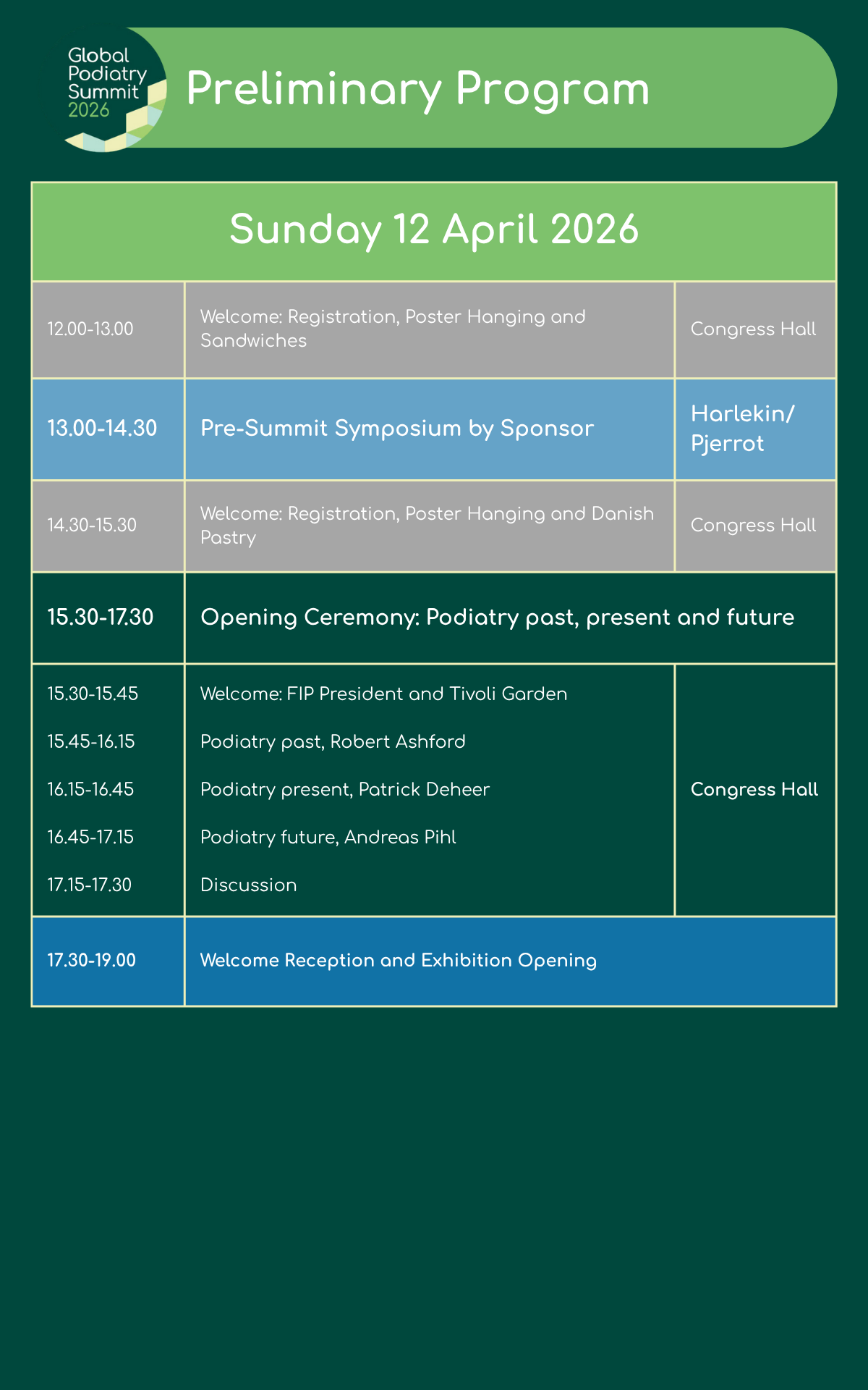 Program - Global Podiatry Summit 2026